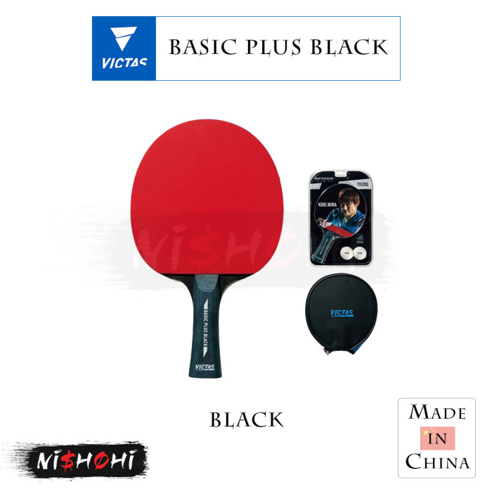 VICTAS [BASIC PLUS BLACK] Table Tennis Racket | Nishohi Japan