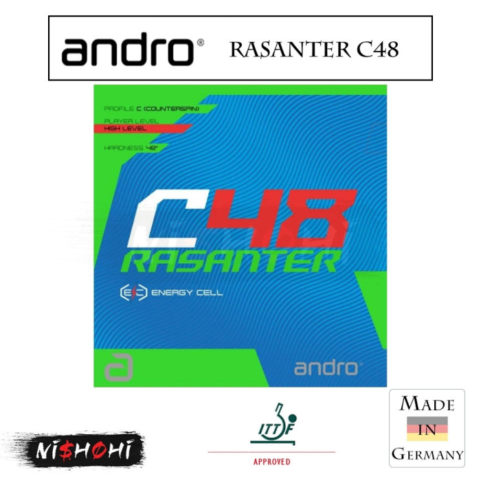 ANDRO [RASANTER C48] Table Tennis Rubber | Nishohi Japan