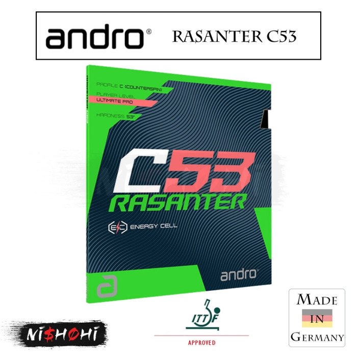 ANDRO [RASANTER C53] Table Tennis Rubber | Nishohi Japan