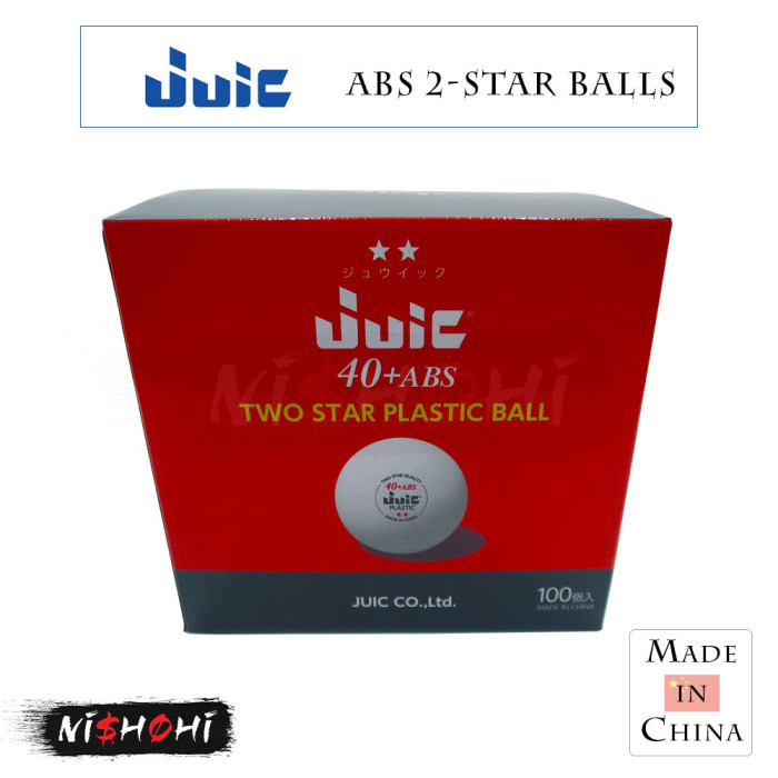 JUIC [ABS 2-STAR BALLS] Table Tennis Ball | Nishohi Japan